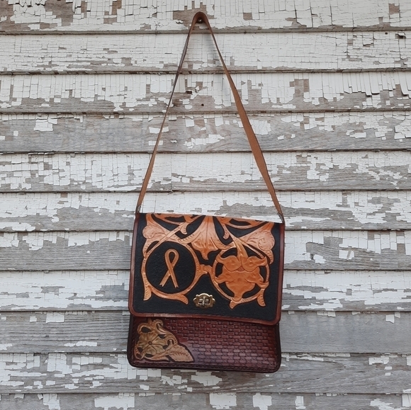Bags | Southwestern Hand Tooled Leather Purse | Poshmark